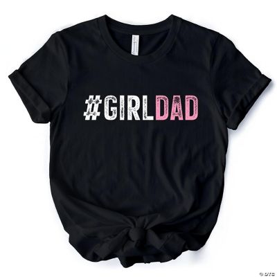 Hashtag Girl Dad T-Shirt, Black Minimalist Tee for Proud Daughter's ...