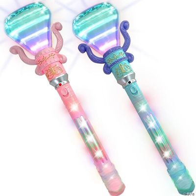 ArtCreativity Light-Up Spinning Diamond Wands 2 Pack - Pink & Blue, 14 ...