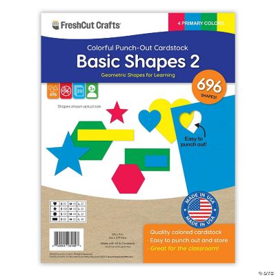 FreshCut Crafts Primary Basic Shape 2 Cutouts | Oriental Trading