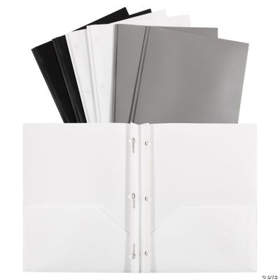 JAM PAPER Plastic Color POP Folders - 2 Pocket Durable Folders with ...