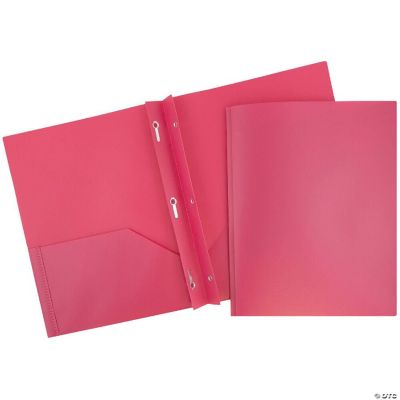 JAM PAPER Plastic Color POP Folders - 2 Pocket Durable Folders with ...