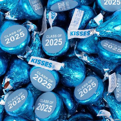 85ct Light Blue Graduation Stickered Chocolate Kisses by Just Candy ...