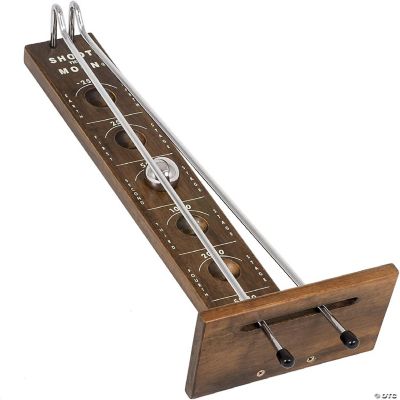 WE Games Shoot The Moon Board Game - Dark Stained Solid Wood - 17.5 in ...