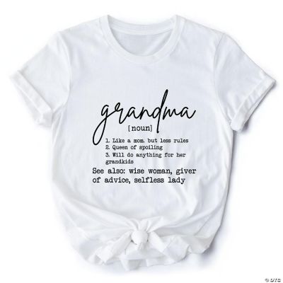 Grandma Definition T-Shirt, White Funny Tee for Grandmothers, XL ...