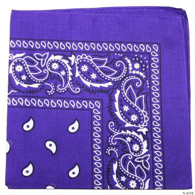 Mechaly Paisley Cotton Bandanas - 12 Pack - One Dozen (Purple ...