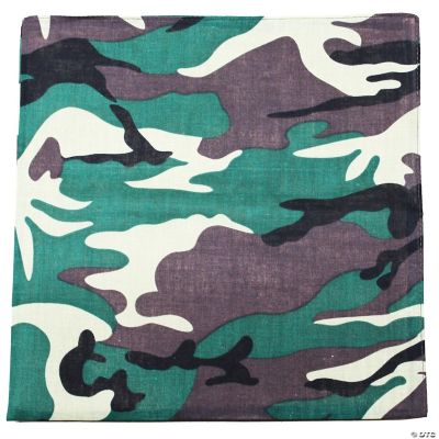 Mechaly Solid Colors 100% Cotton Bandana (Camouflage) | Oriental Trading