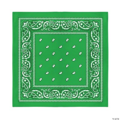 Mechaly Multifunctional 12 Pack Dozen Cotton Paisley Bandanas (Green ...