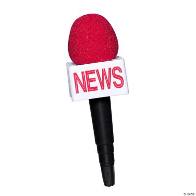 News Reporter Microphone 10 Inch Adult Costume Accessory | Oriental Trading