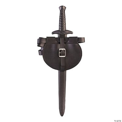Dark Royalty Medieval King Sword w/ Belt & Pouch Plastic Costume Weapon ...