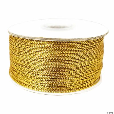 1/16" x 144 Yards Gold Metallic Tinsel Cord Rope Pack of 5 Rolls ...