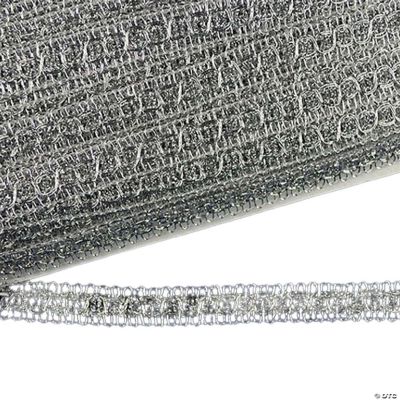5/8" Wide 30 Yard Silver Trims 5 Packs Metallic Trim | Oriental Trading
