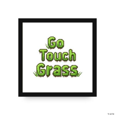 Go Touch Grass Framed Canvas by Dancing Littles Jungle - Size 16x24 ...
