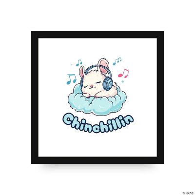 Chinchillin Framed Canvas by Dancing Littles Jungle - Size 16x24 Inch ...