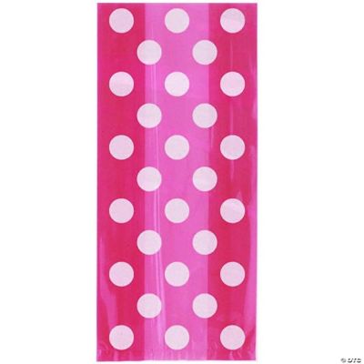 Edge Collections - Pink - Polka Dot Cello Bags | Oriental Trading