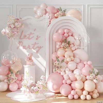 126Pcs Dusty Pink Balloon Kit Light Pink & Sand Balloons for Bridal ...