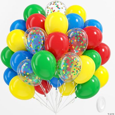 Carnival Balloon Set 60pcs Rainbow Latex for Birthday, Circus or Shower ...