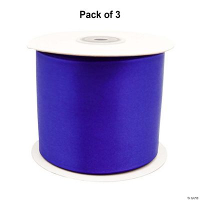 3"x 25 yards Royal Blue Single Face Satin Gift Ribbon | Oriental Trading