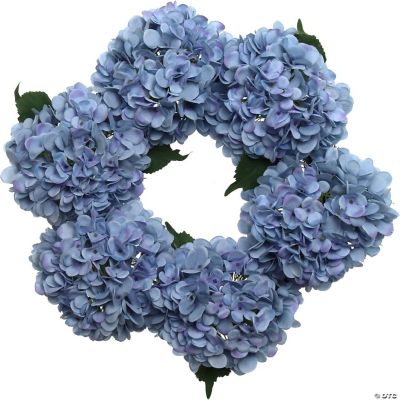 4pcs 18" Blue Hydrangea Wreaths, Elegant Christmas & Home Decor for ...