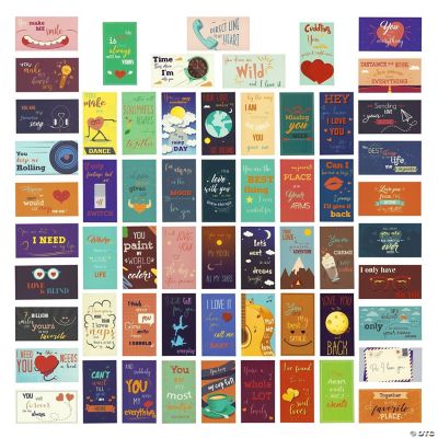 60 Pack Romantic Lunch Box Love Notes for Him, Her, Husband, Wife, Mini ...