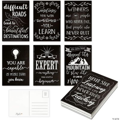 40-Pack Motivational Quotes Postcards, 20 Chalkboard Designs (4 x 6 ...
