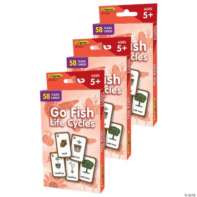 Edupress Go Fish: Life Cycles Flash Cards, 3 Packs | Oriental Trading