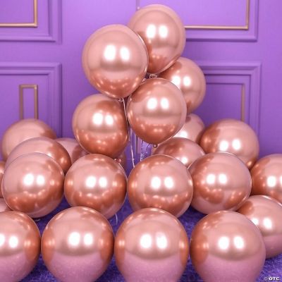 Rose Gold Metallic Balloons 47 pcs for Wedding, Birthday & Graduation ...