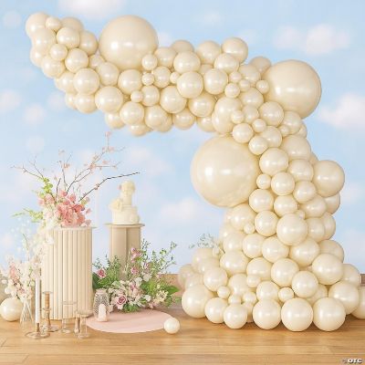 Pearl White Balloon Garland Elegant Mixed Size Balloons for Bridal ...
