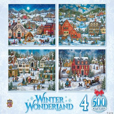 Winter Wonderland - 500 Piece Jigsaw Puzzles 4-Pack | Oriental Trading