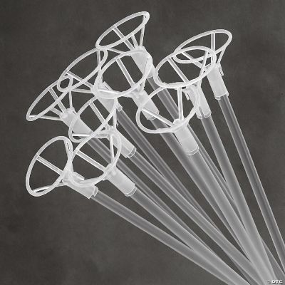 Balloon Stick Holders 16in Clear Bobo Balloon Stands 47pcs For ...