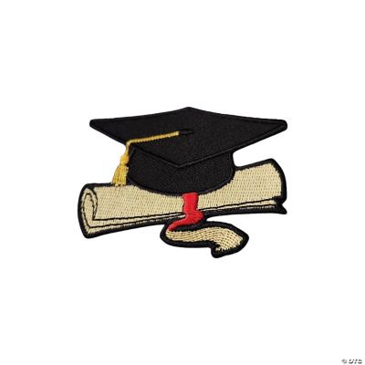 Patch Party Club (1-pc) 3" Graduation Cap and Diploma Embroidered Patch ...