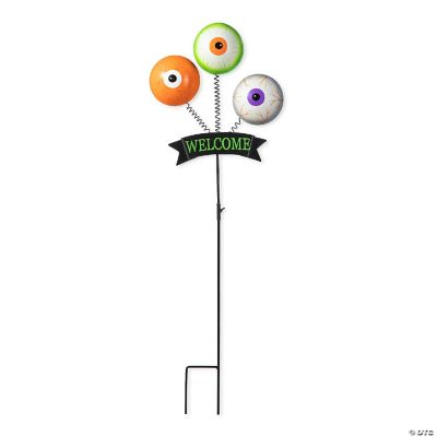 Glitzhome Set of 6 35.25"H Halloween Metal "WELCOME" Spring Eyeballs ...
