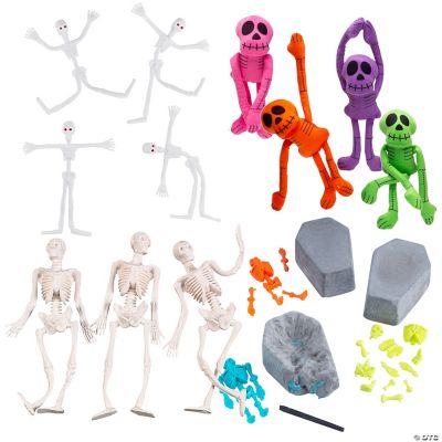 3 1/2" – 11" Bulk 48 Pc. Halloween Skeleton Toy Assortment