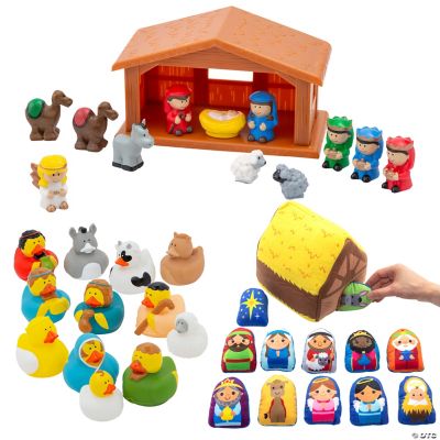 Christmas Nativity Character Toys & Playsets Assortment - 38 Pc.