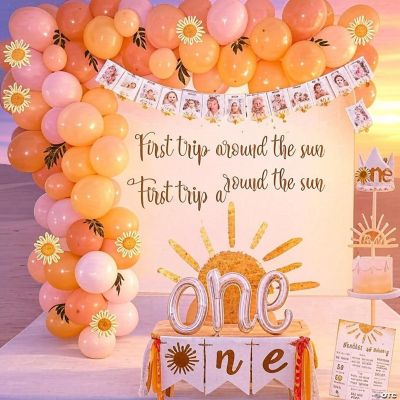 First Trip Around the Sun Birthday Decorations, Boho Sun 1st Birthday ...