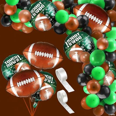Football Balloons Set with Football Field Foil & Latex Balloons 94pcs ...