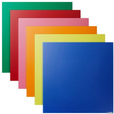 6 Pack Colored Acrylic Square Blanks, Craft Supplies (3mm, 12x12 in, 6 ...