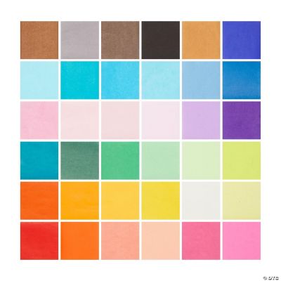 7200 Sheets Colored Tissue Paper Squares, 36 Assorted Colors, Bulk Set ...