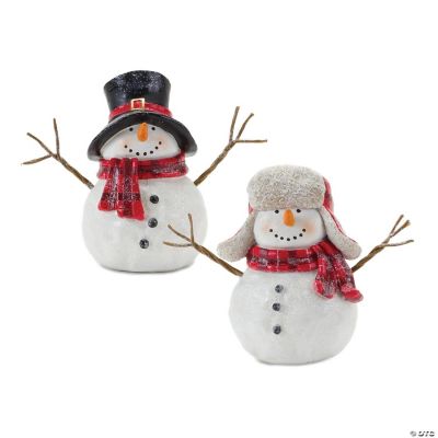 Edge Collections - Red with White - Winter Wonderland 6" Snowman With ...