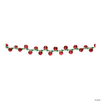 Edge Collections - 6' - Red - Sleigh Bell String Garland! | Oriental ...