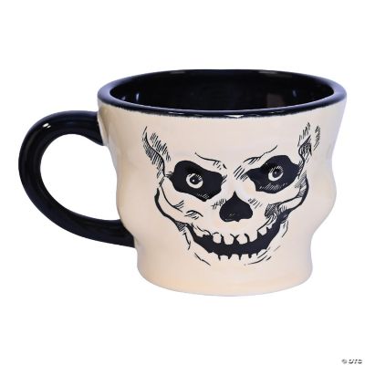 Beistle - 12 Ozs - Cream - Vintage Halloween Ceramic Skull Mug ...