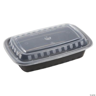 Edge Collections - 28" - Rectangular Black Containers and Lids ...