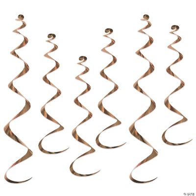 Beistle - 4-24" & 2-36" - Rose Gold - Twirly Whirlys Metallic ...