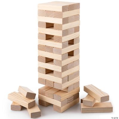 Grasshopper Games Giant Stack 'N' Fall Wood Block Game Bag Family Age 3 ...