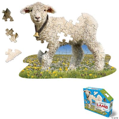 Madd Capp I Am LiL' Lamb Puzzle 48pc Animal Shape w/ Poster & Fun Fact ...