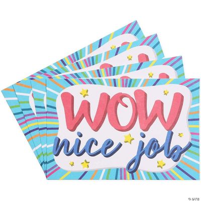 Wow Great Job Inspirational Postcards (4 x 6 in, 50 Pack) | Oriental ...