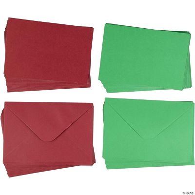 48 Pack Blank Red and Green Christmas Cards with Envelopes 4 x 6 In