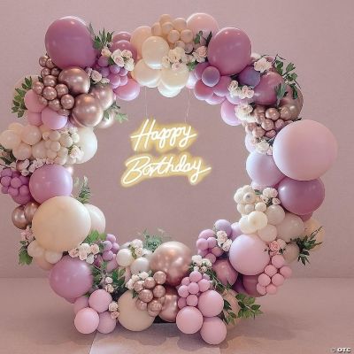 Dusty Purple Balloon Garland Arch Kit, Chrome Rose Gold 143 Pcs for ...