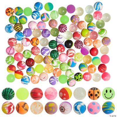 100 Pack Bouncy Balls for Kids Bulk - 1.25 in/ 32mm Large Rubber ...
