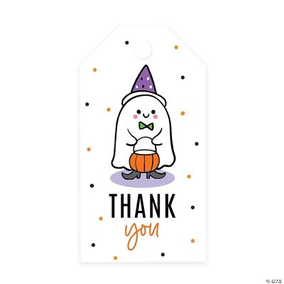 100PCS Cute Ghost Halloween Gift Tags | Oriental Trading