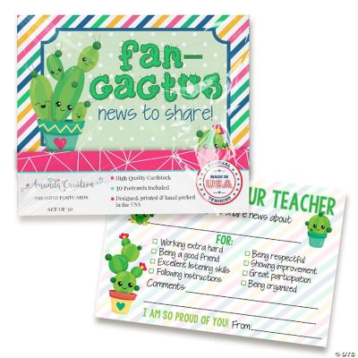 Cactus Teacher Mail for Students by AmandaCreation 30ct | Oriental Trading